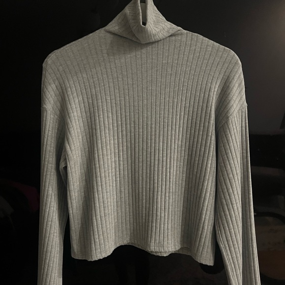 Enza Costa | Sweaters | Enzo Costa Cropped Ribbed Turtleneck Sweater ...